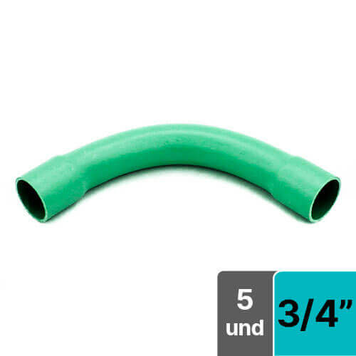 Pqt Curva Conduit PVC Pesado 3/4" x 5 und - Tul