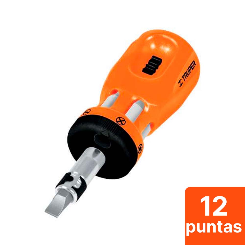 Destornillador Trompo con Matraca 6 Puntas Dobles - Tul