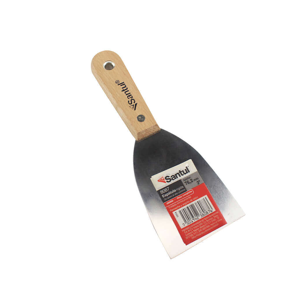 Espátula Rígida 3" Mango Madera - Tul